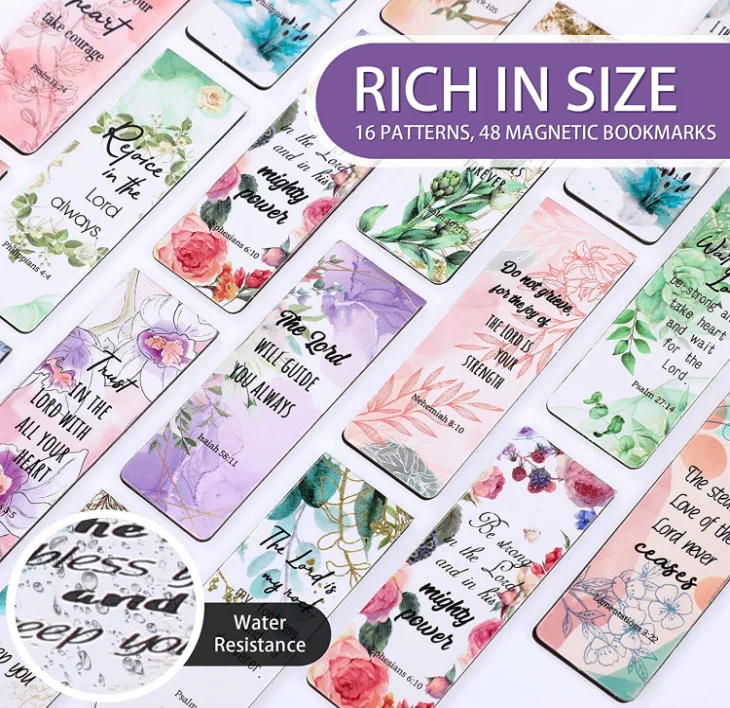 Bible Verse Magnetic Bookmarks - Inspirational Scripture Markers