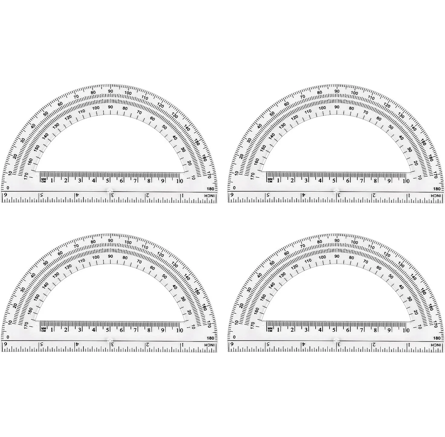 School 180 Degrees Clear Plastic Protractor Math Protractors - Buy Math Protractors,Plastic ...