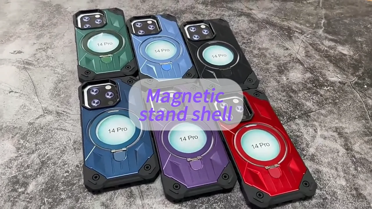 Metal Invisible Bracket Stand Convex Lens Cover For Iphone 14 Pro Max ...