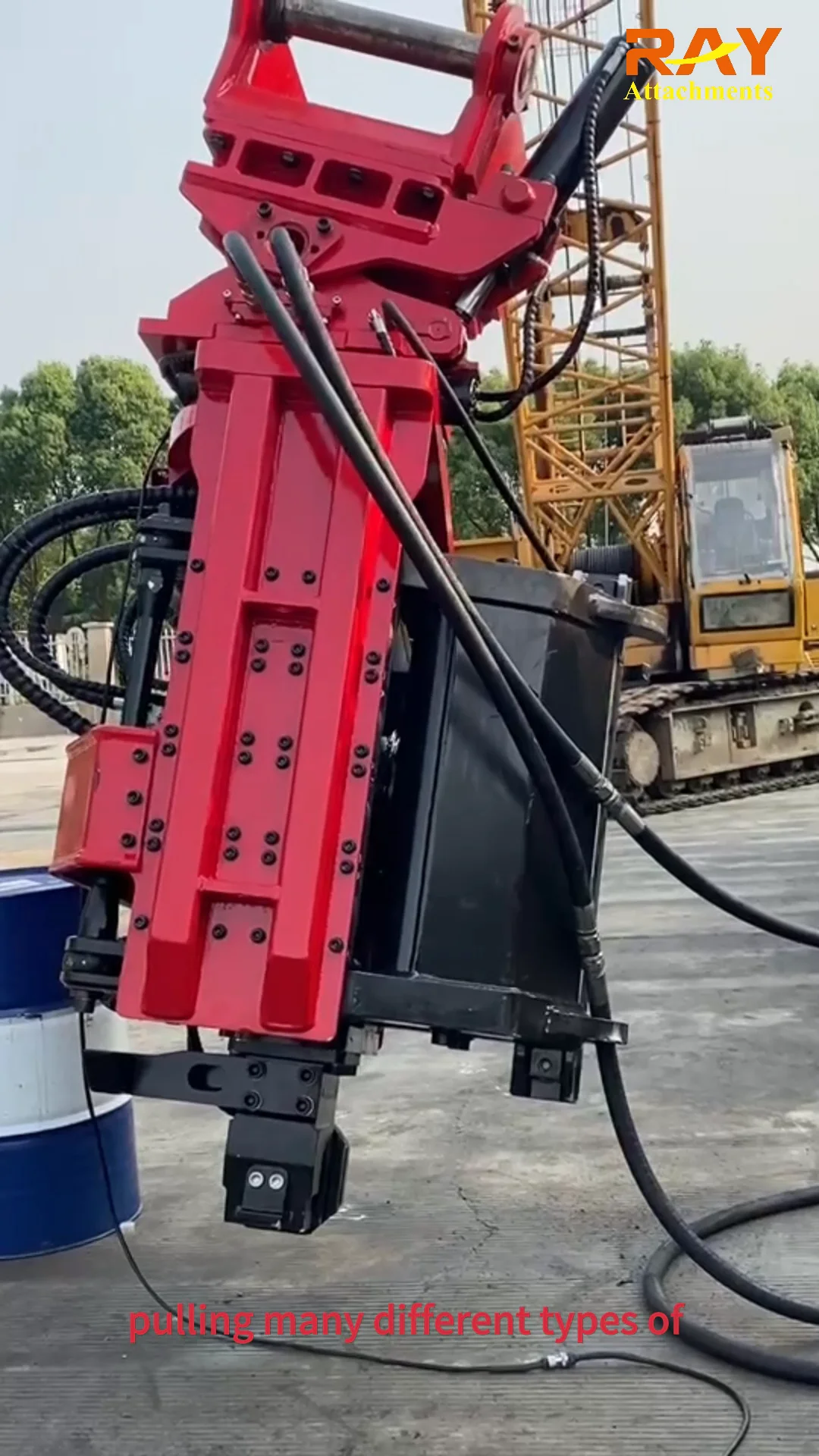 Side Grip Vibro Sheet Pile Vibro Hammer Excavator Mounted Hydraulic ...