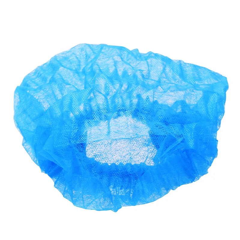 100 Pack Disposable Nonwoven Bouffant Caps Hair Net for Hospital Salon ...