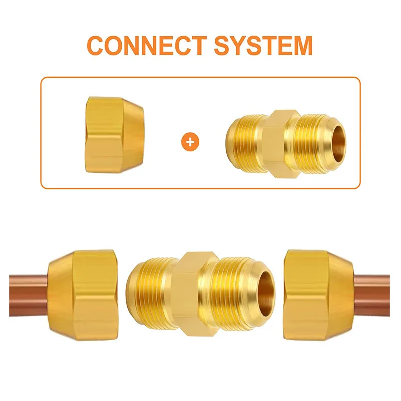 High-Pressure Air Conditioner SAE Flare Tube Union Fittings with Forged ...
