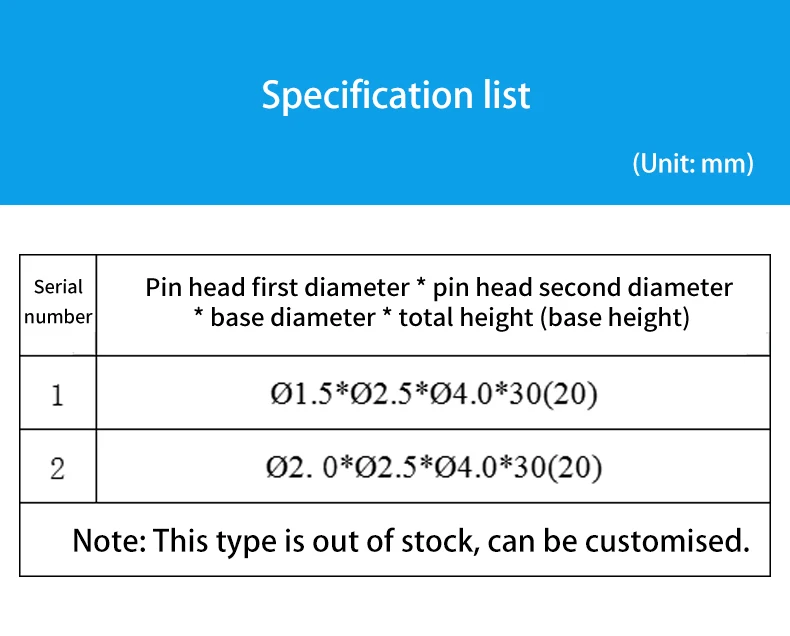 Customised Flat Bottom Retractable Positioning Pin Precision Dowel Pin ...