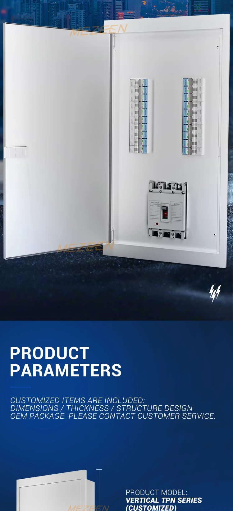 MCB MCCB Distribution Enclosure IP65 - Power & Customization