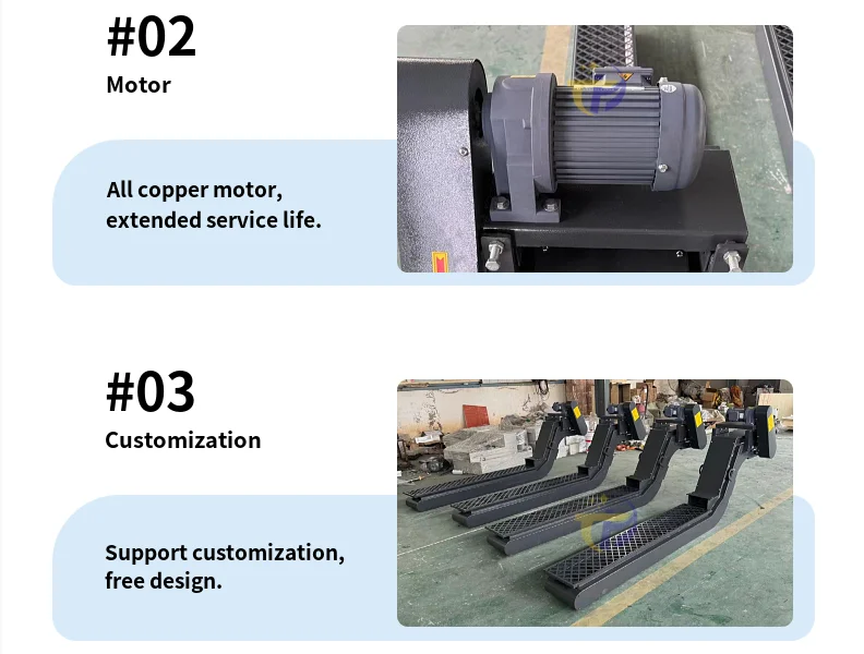 Ce Chain Plate Magnetic Chip Conveyor & Machine Scraper For Cnc Chip ...