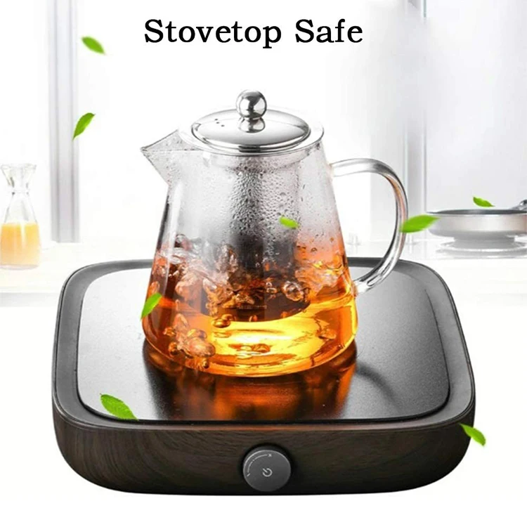Wholesale New Design Glass Flower Teapot High Temperature Filter ...