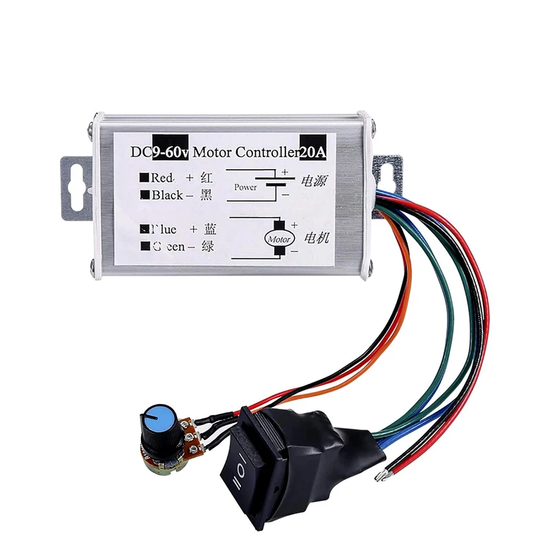 KT DIY PWM DC Motor Speed Controller Driver Module 9V-60V 20A 1200W ...
