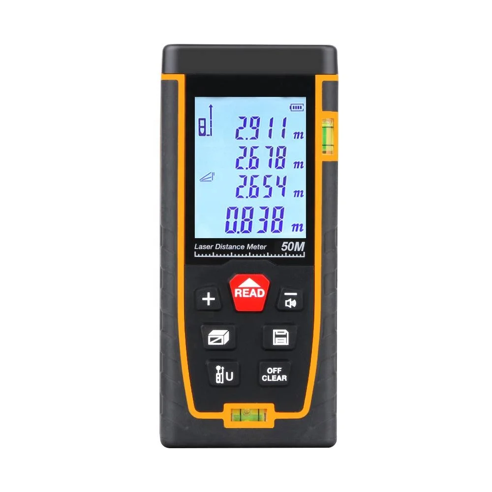 50m Laser Measuring Distance Meter m/in/ft 50m,79m,100m,120m Range ...