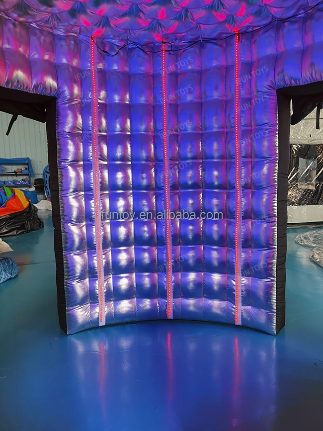 Led 360 Photo Booth Enclosure Inflatable Backdrop Wall Round Inflatable Photo Booth For Wedding ...