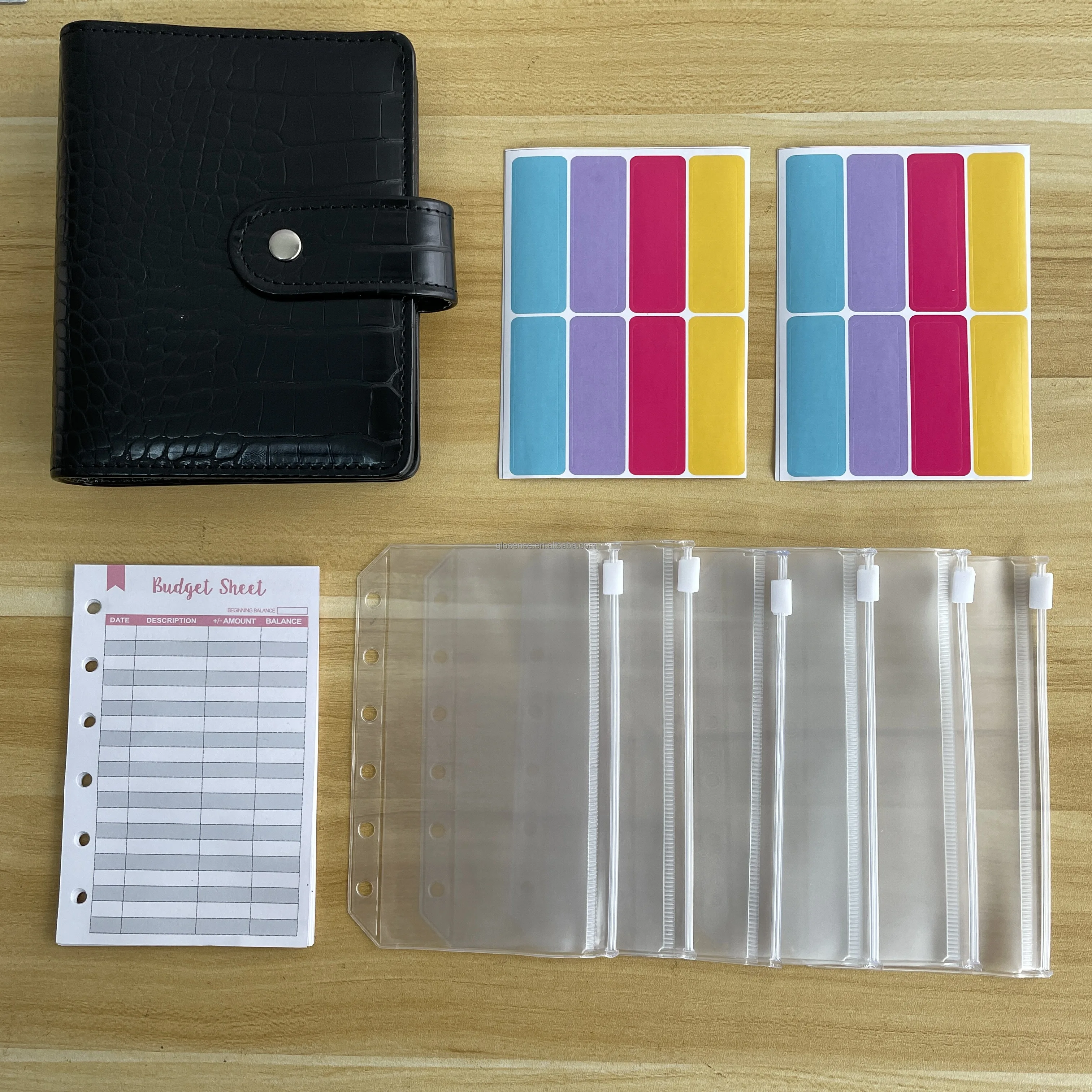 Cash Envelope Wallet Mini Notebook Journal Planner Organizer 6 Ring A7 ...