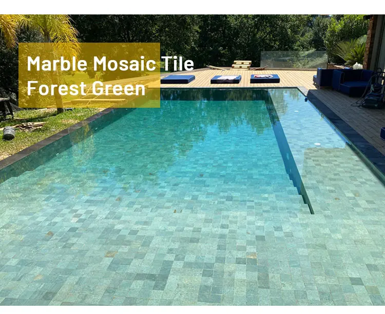 Modern Green Stone Marble Mosaic Tile for Swimming Pool | Durable ...