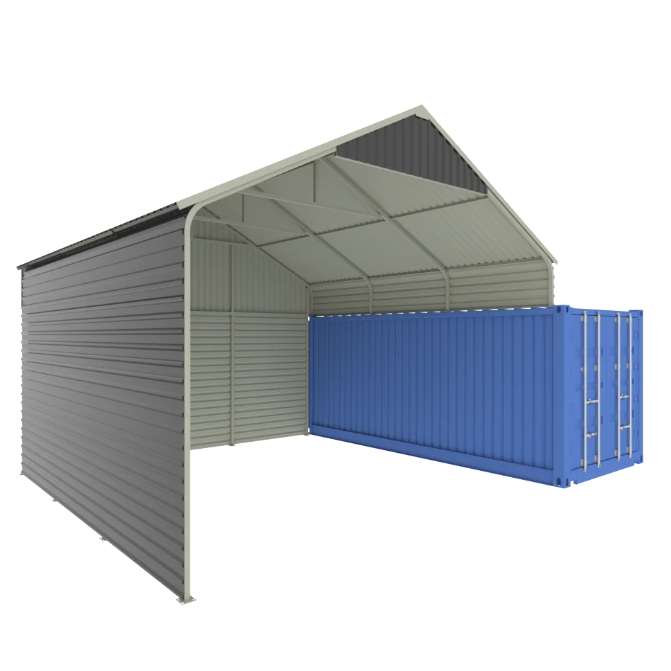 SGC3640-H569 Steel structure metal shed shipping container cover for ...