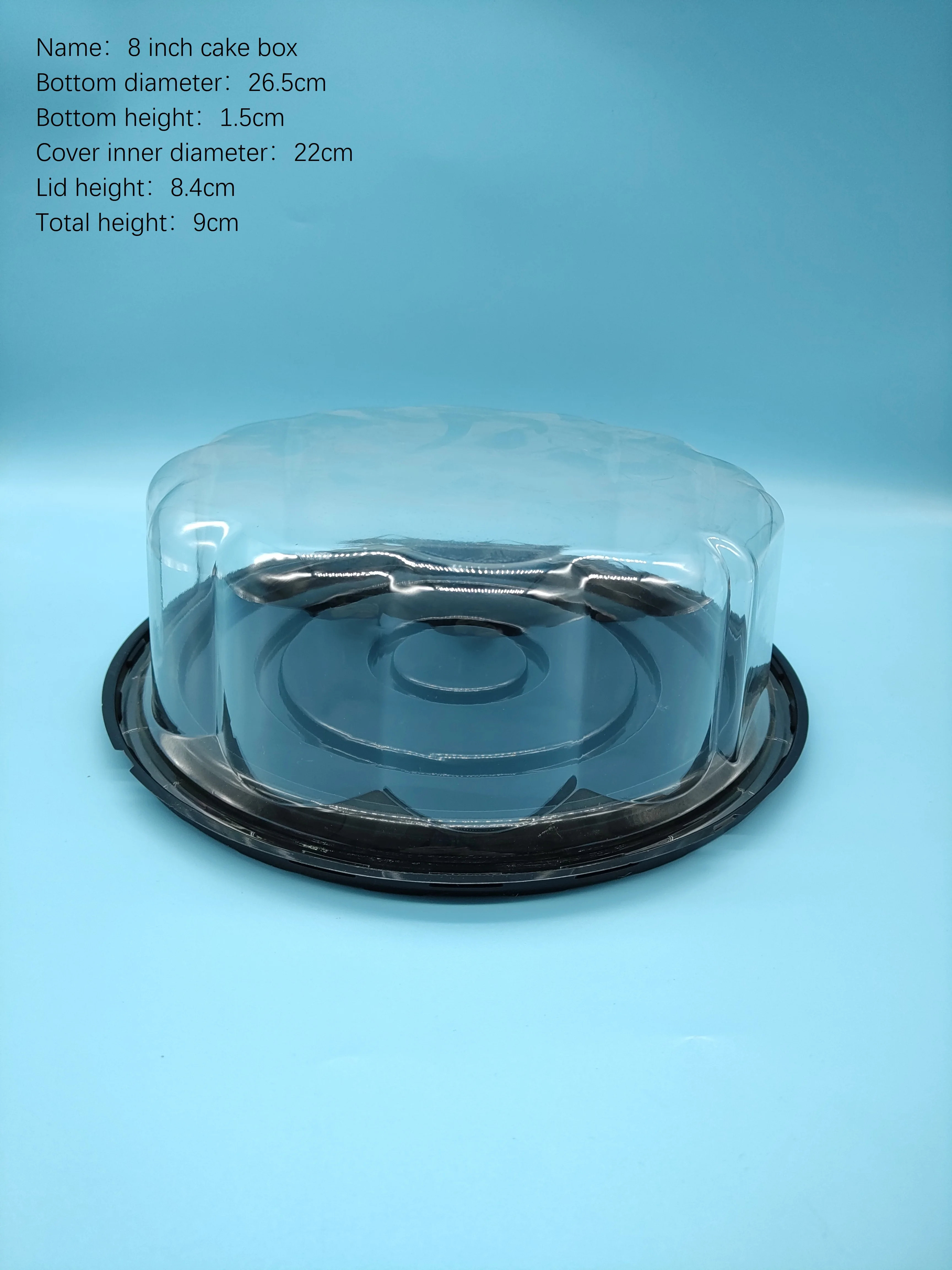 PLA Plastic 12 Inches Cake Container - Recyclable & Durable