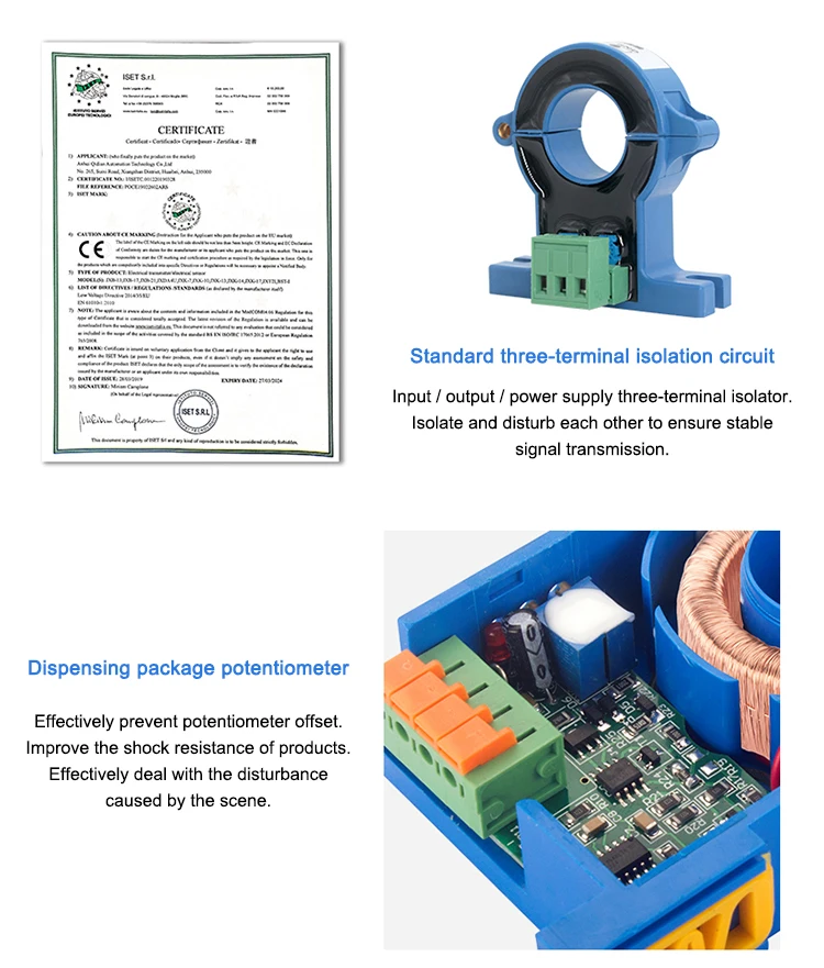 0-1500A Hall Sensor Current Sensor AC/DC Current Transducer Hall Effect ...