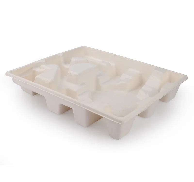 Biodegradable Custom Molded Pulp Insert Tray Electronic Pulp Moulding ...