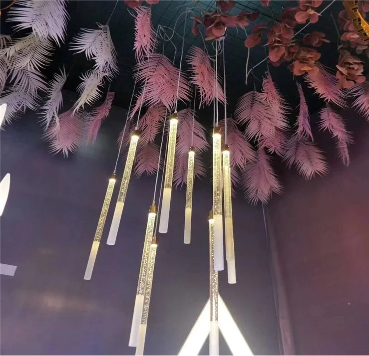 Wedding Props Acrylic Frosted Rod Ceiling Led 10 Head Strip Hanging ...