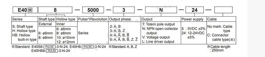 Rotary Encoder 360ppr 8mm Shaft E40hb8-360-3-n-24 Rotary Encoder For ...