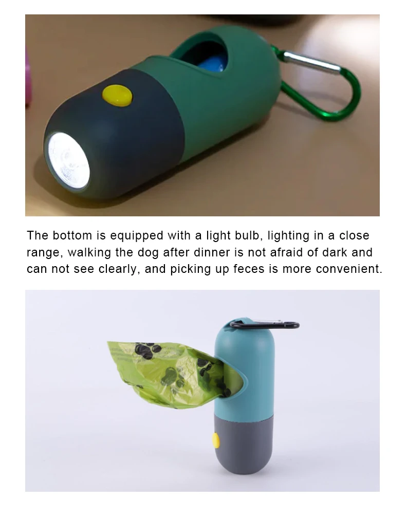 2024Wholesale LED Lighted Biodegradable Dog Poop Bag Dispenser & Holder ...