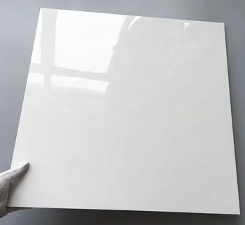 White Ceramic Tile 60x60 Glossy Surface Super White Porcelain Tile ...