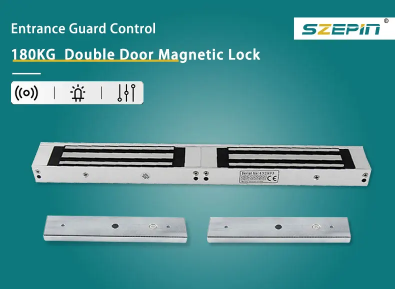 12v 180kg Double Door Electromagnetic Lock Electric Security Magnetic ...