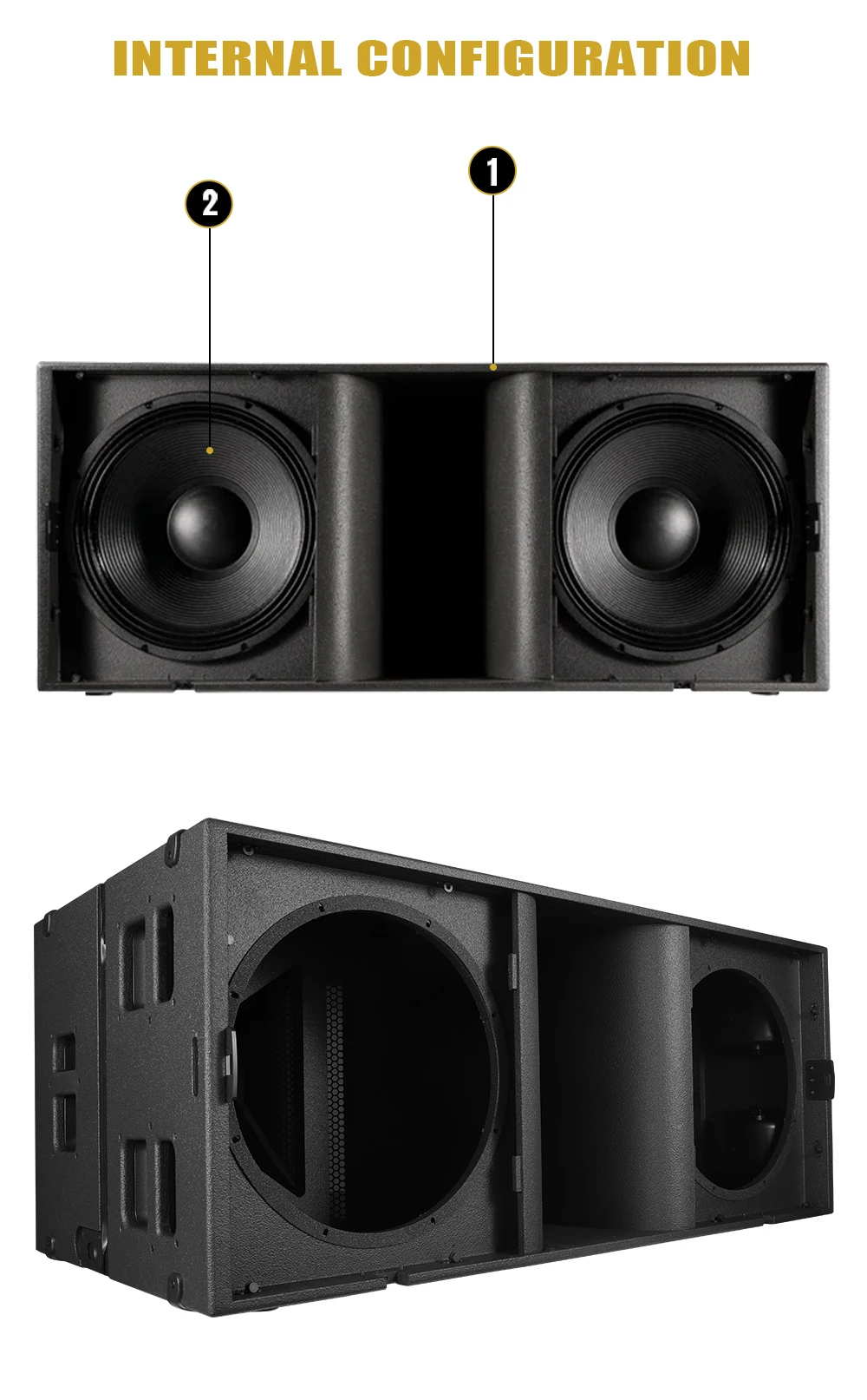 LA-KS28 Dual 18 Inch High Powerful Subwoofer Outdoor Sub Bass Sound ...