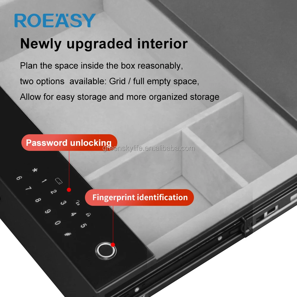 ROEASY Smart Password Drawer Lock Digital Panel Cabinet Safe Boxes for ...