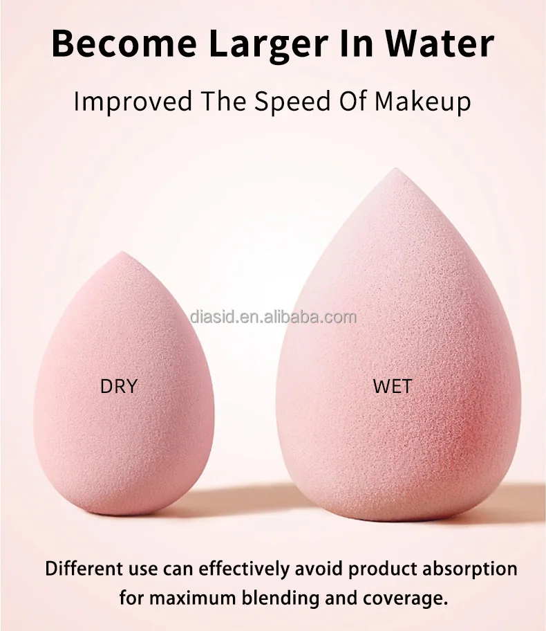Professional Beauty Face Bouncy Custom Logo Egg Shaped Vegan Big Sponge ...
