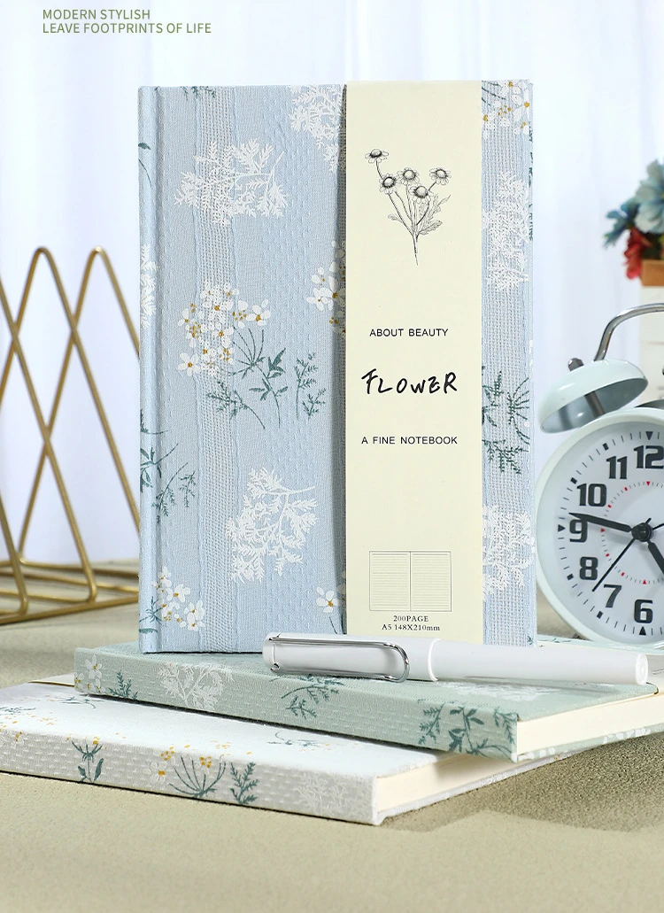 Cute Fabric Hardcover Notebook Journal A5 for Office & School - OEM