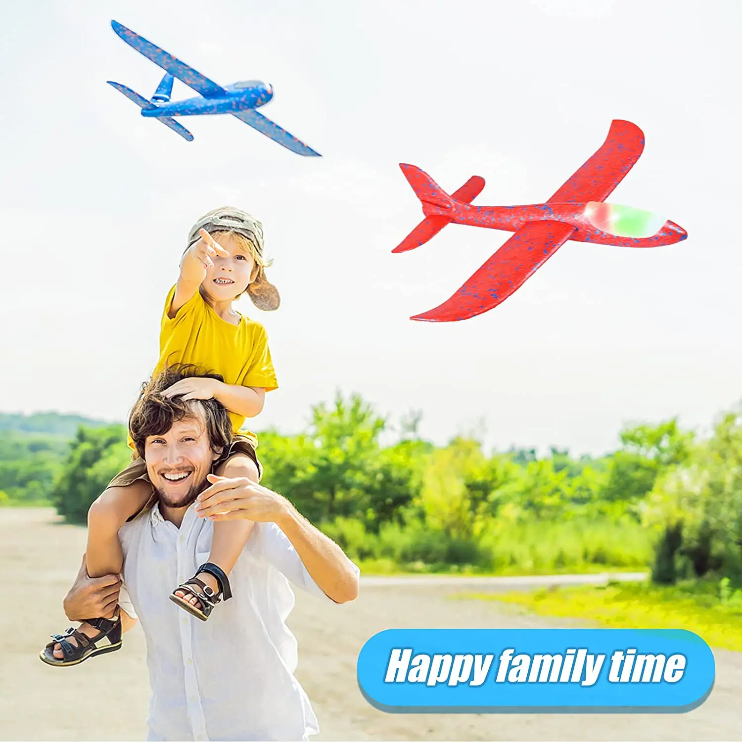 Hand Throwing Plane with Light - Fun Outdoor Toy for Kids
