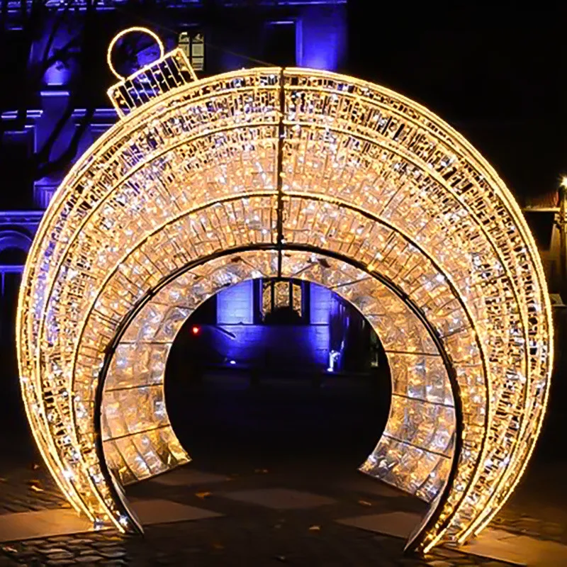 Customizable 3D Bauble Lights for Outdoor Christmas Decor