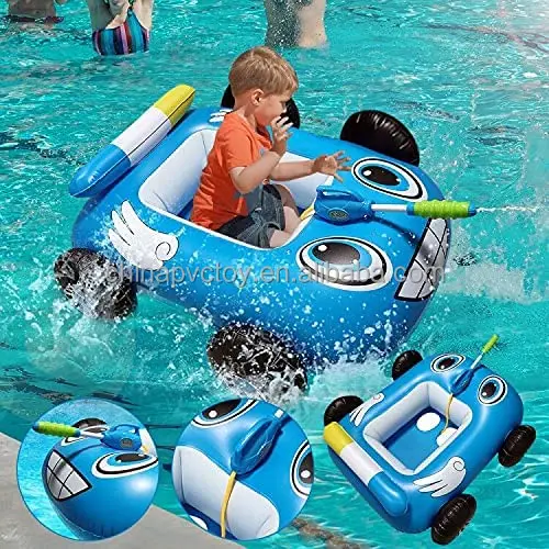Inflatable Fire Truck Pool Float for Kids with Built-in Squirt Gun ...