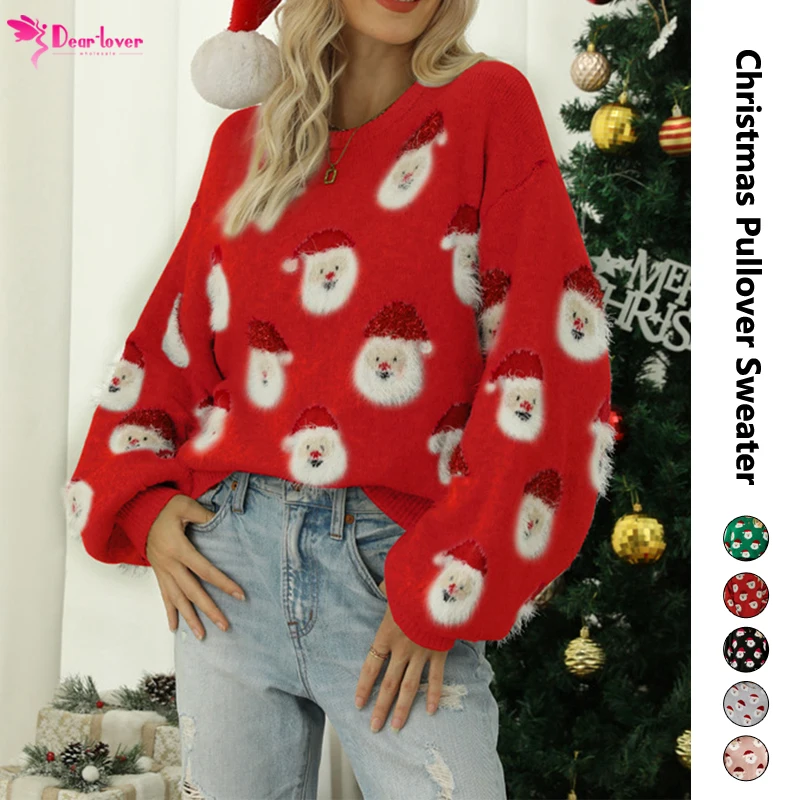 Dear-lover Women Clothing Custom Logo Christmas Sweaters High Quality ...