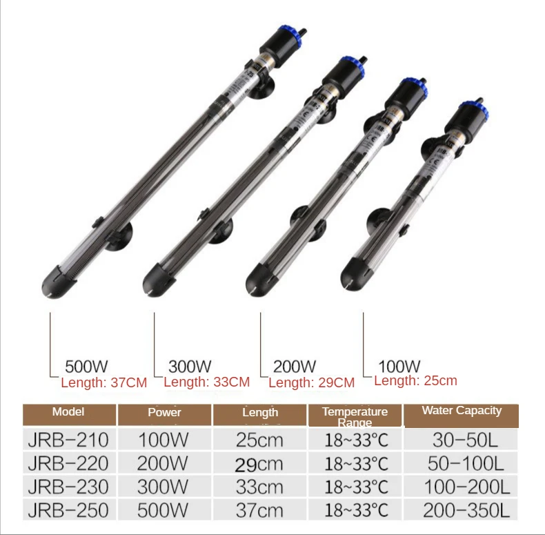 200W JRB-220 Aquarium Adjustable Submersible Temp Heater