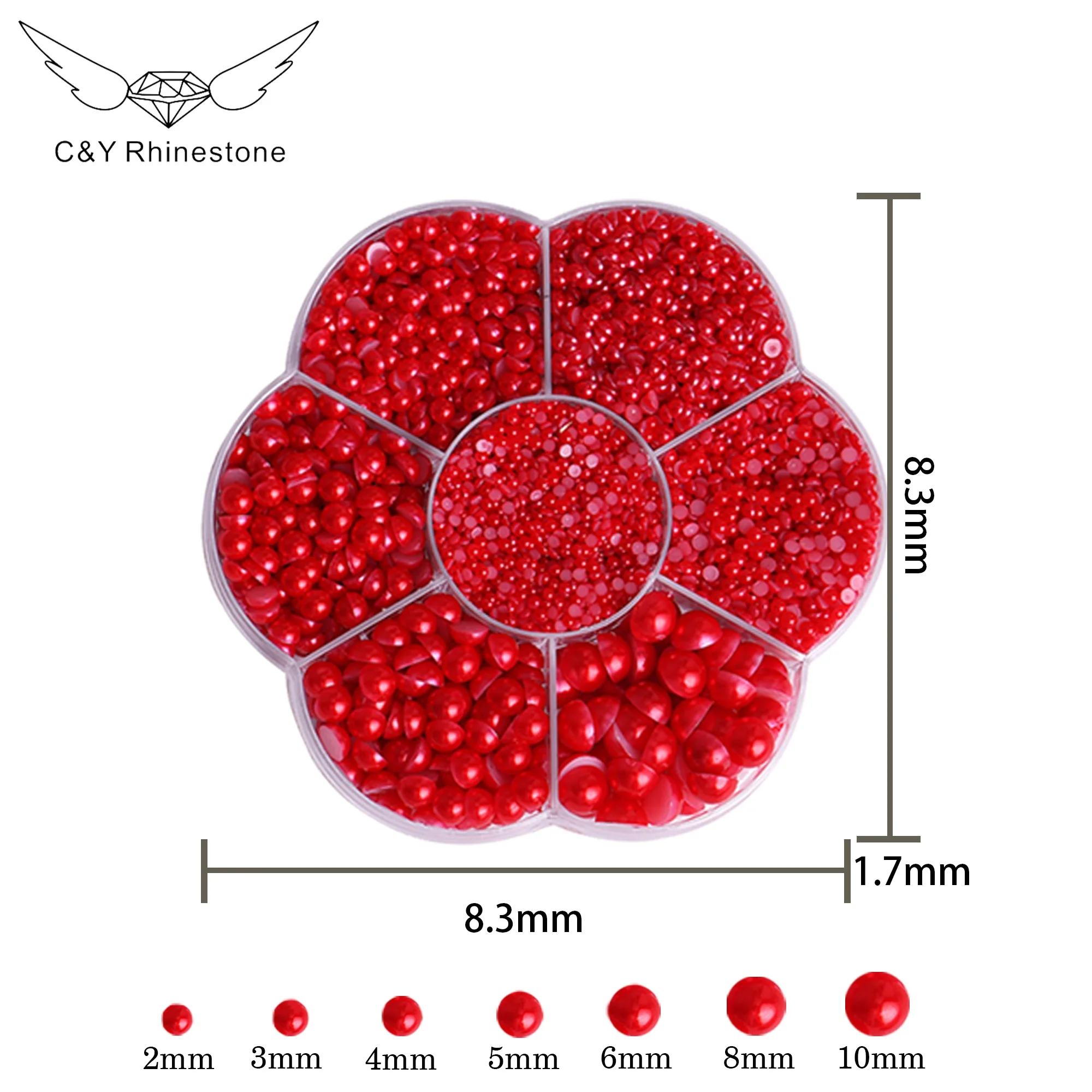 C&y Crystal High Quality Diy Accessories Abs Pearl Beads Kit Plain Flat ...