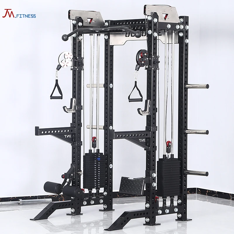 Multi Functional Smith Trainer With Cable Crossover &rack With Weight ...