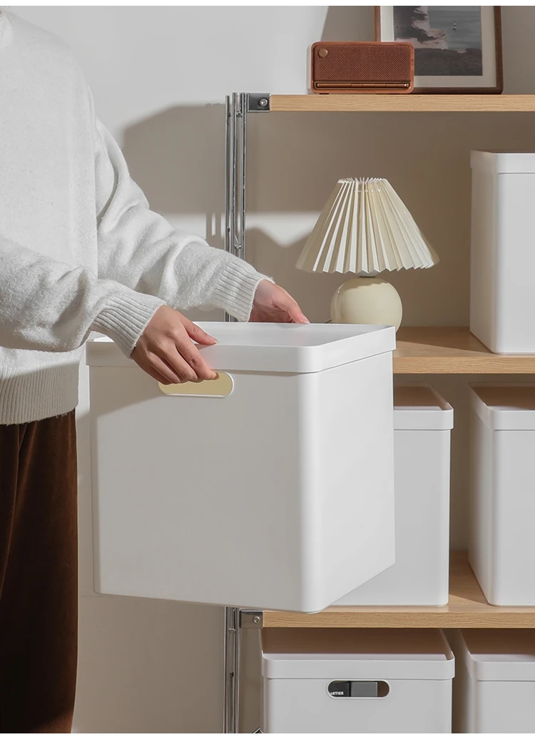 Wewin Square Plastic Storage Box With Lid Thickened Snacks Toy Clothes ...