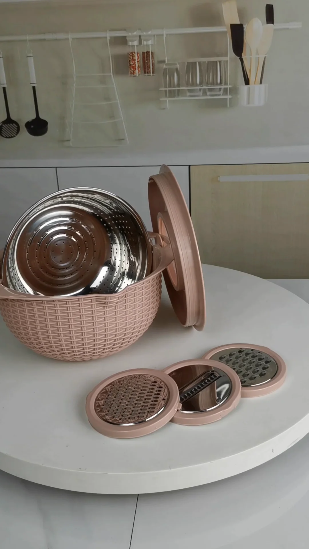 Multifunctional 7pcs Stainless Steel Kitchen Grater Colander Strainers ...