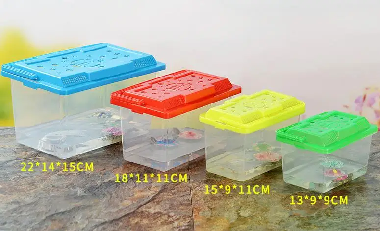 Transparent Plastic Fish Tank Goldfish Tank Turtle Tank Pet Box Turtle ...