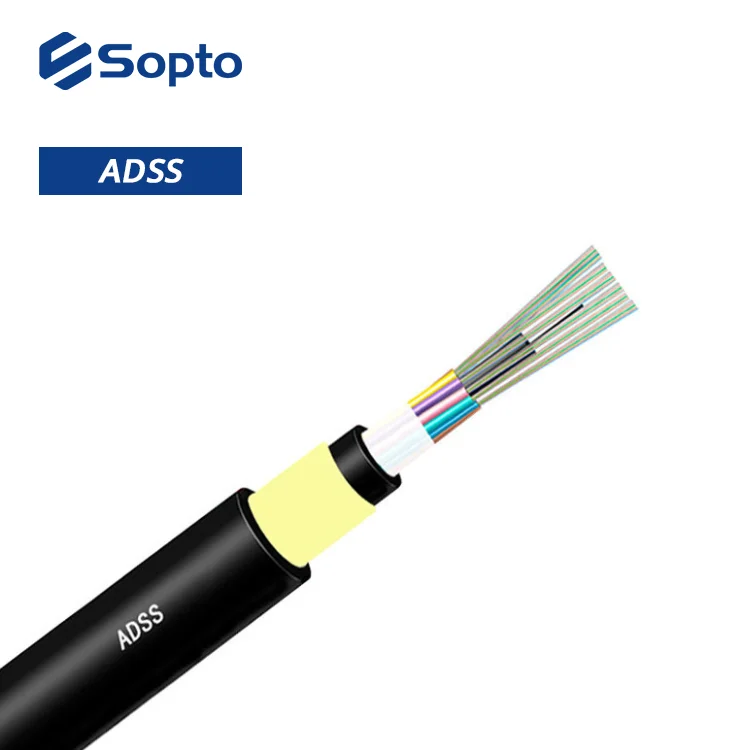 Outdoor Adss Fiber Optic Cable Single Protector 250m Span 24 48 96 ...