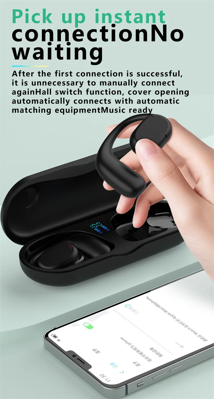 Cheap Open Wearable Stereo HIFI Wireless Earphones Noise Cancellation ...