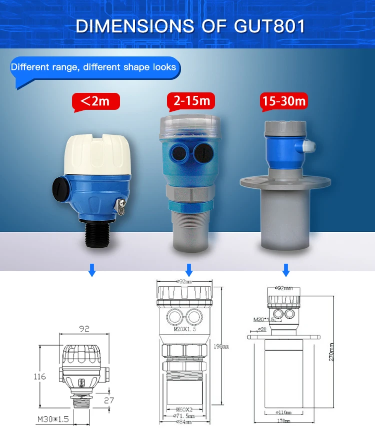 GAMICOS GUT801 - Precision Water Level Sensor with Display