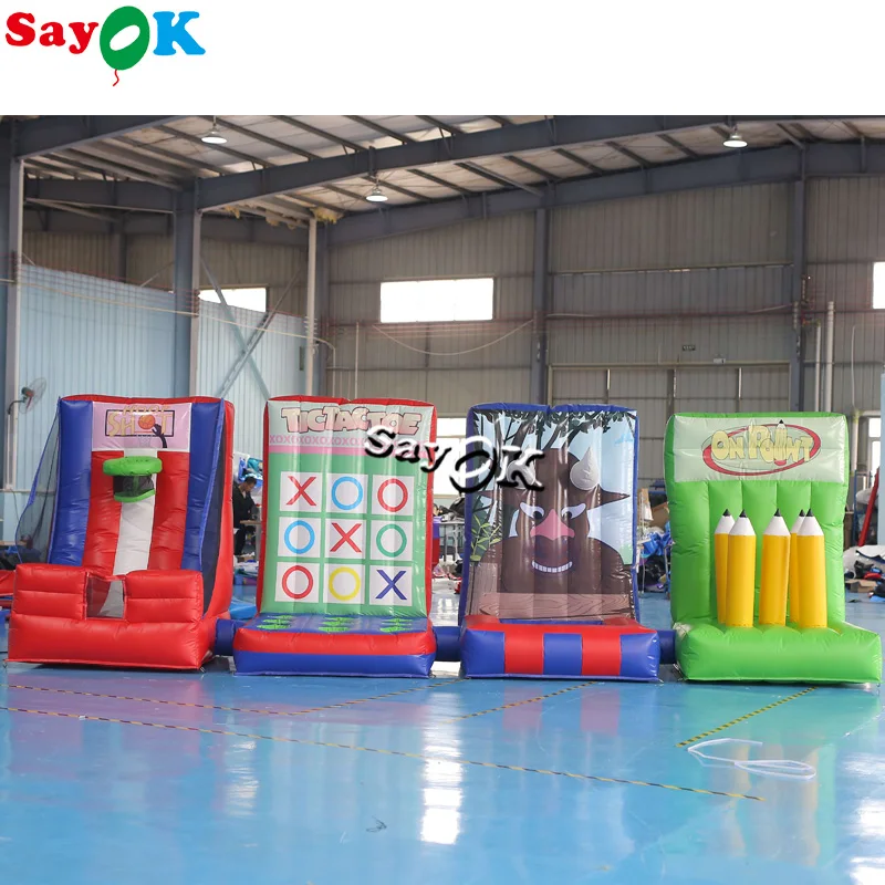 Sayok Oem 4-in-1 Inflatable Carnival Interactive Sport Game Interactive ...
