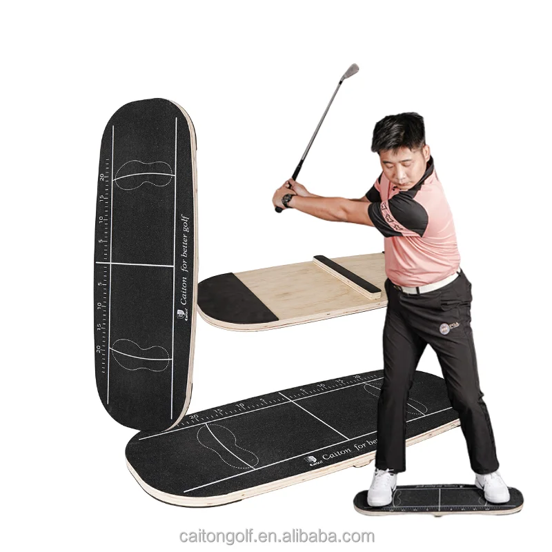 Wood Golf Balance Board For Swing Training Aids & Practice - Oem