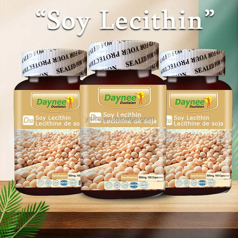 Natural Soy Lecithin Lecithine De Soja Capsule Organic Vitamin E C D ...