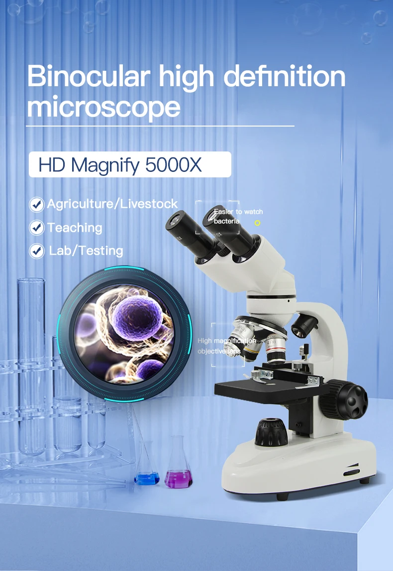 EOC HD Image Biological Binocular Microscope 10x Objective for Optical ...
