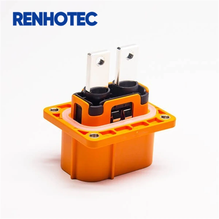 150A 2Pin 250A HVIL Electric Vehicle High Voltage Connector 30kvdc Plug ...