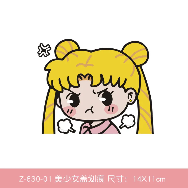 6 Design Anime Sailor Mars Girls Reflective Car Stickers