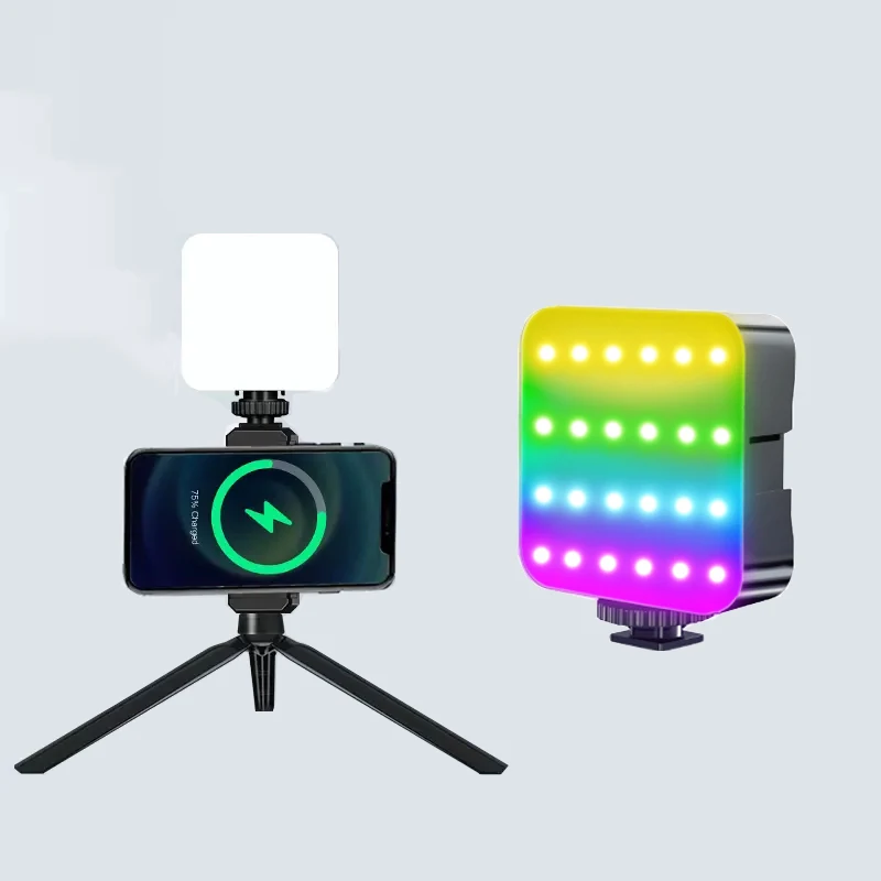 Mini RGB Light with Desk Tripod Led Video Photography Light Portable ...