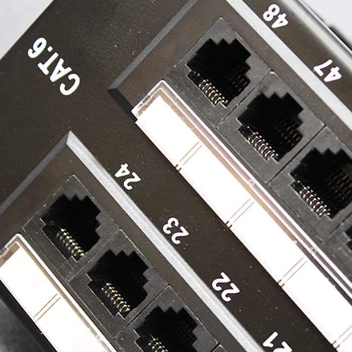 Gcabling Network Patch Panel Rack Mount 2u Rj45 24 48 Port Cat5e Utp ...