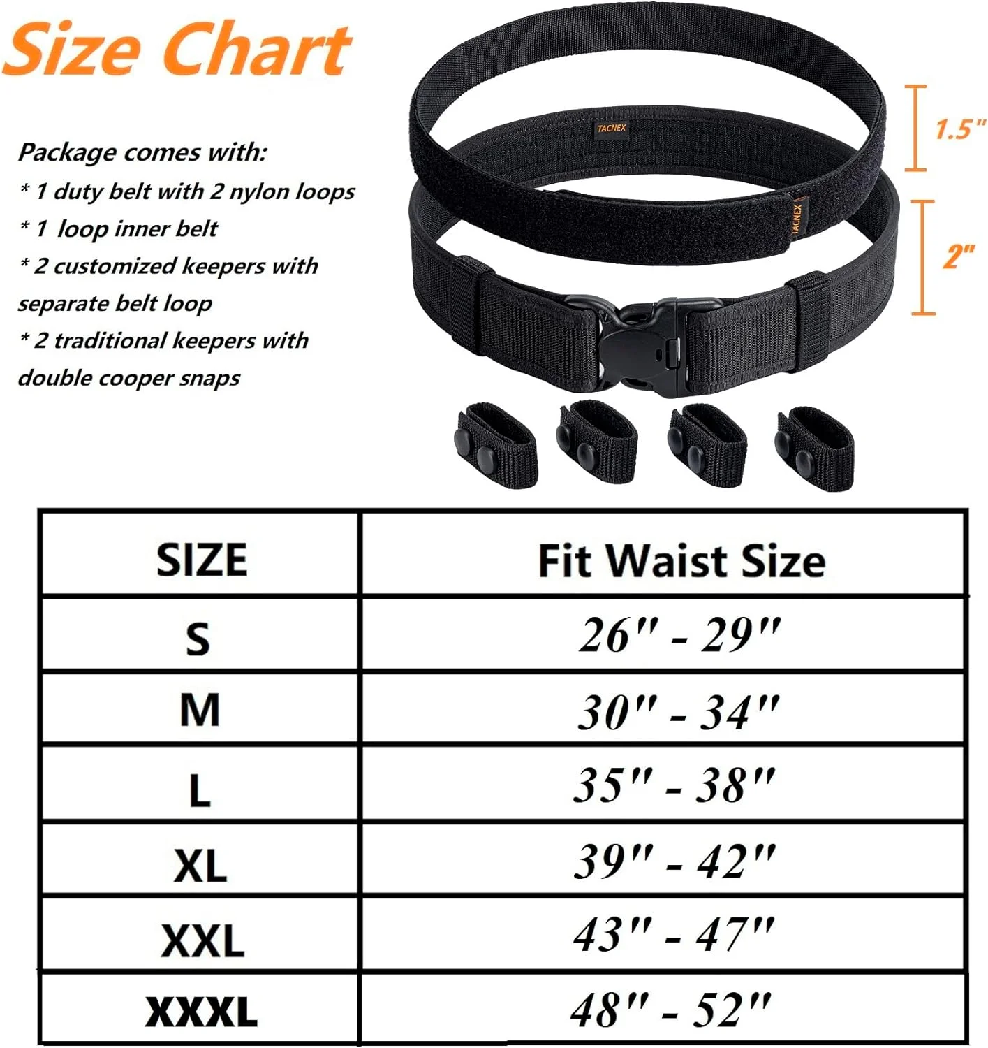 2'' Law Enforcement Tactical Combat Outer Inner Belt Utility Security ...